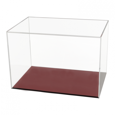 Custom Size Acrylic Display Box with Transparent Red Base – Akrilik Pleksi